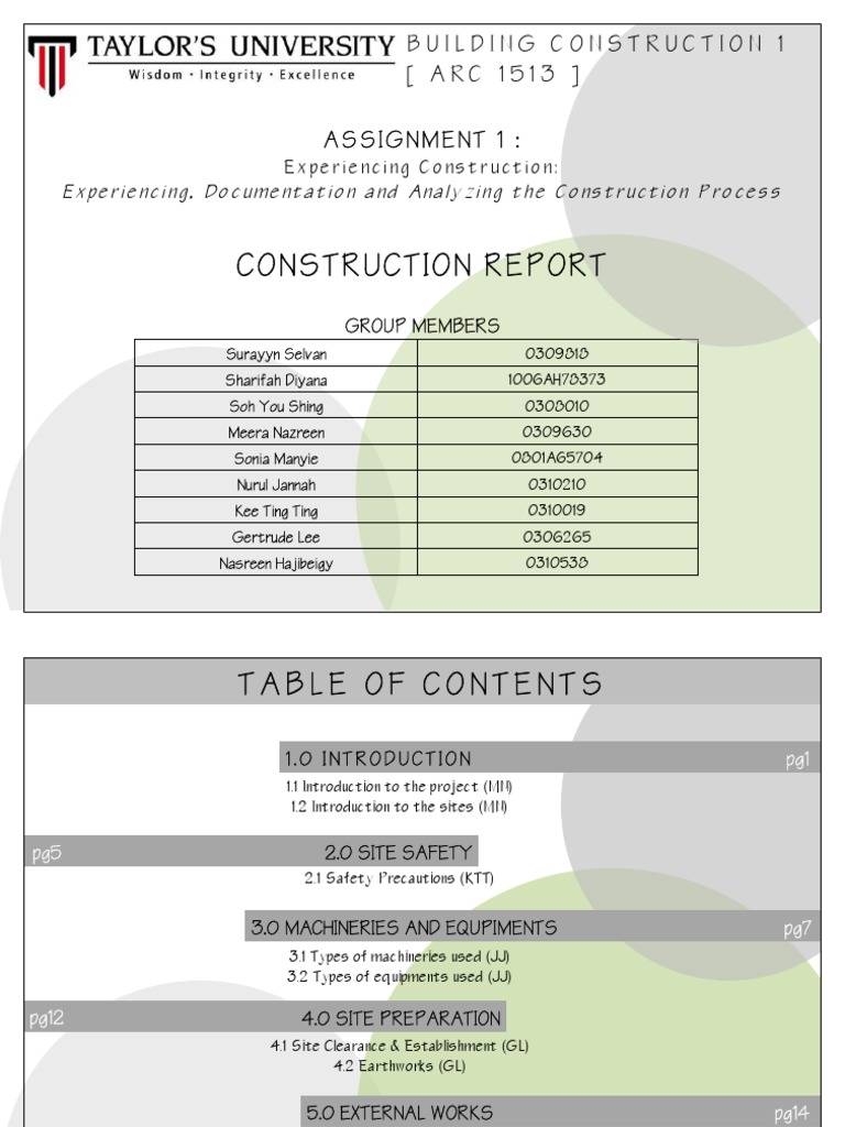 Building Construction Report | PDF | Sanitary Sewer | Deep Foundation