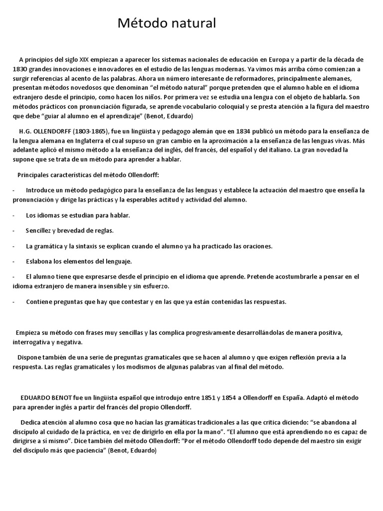 Método Natural | PDF | Traducciones | Comercio