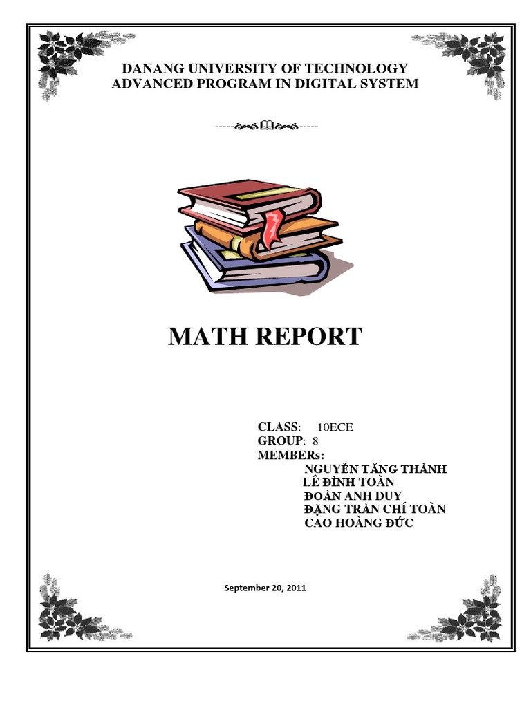 Math Report: Danang University of Technology Advanced Program in ...
