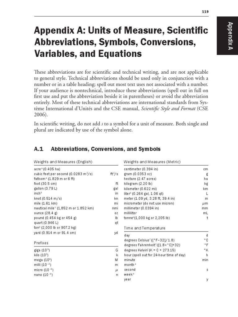 Writersguide Appendix A | PDF | Litre | Statistics