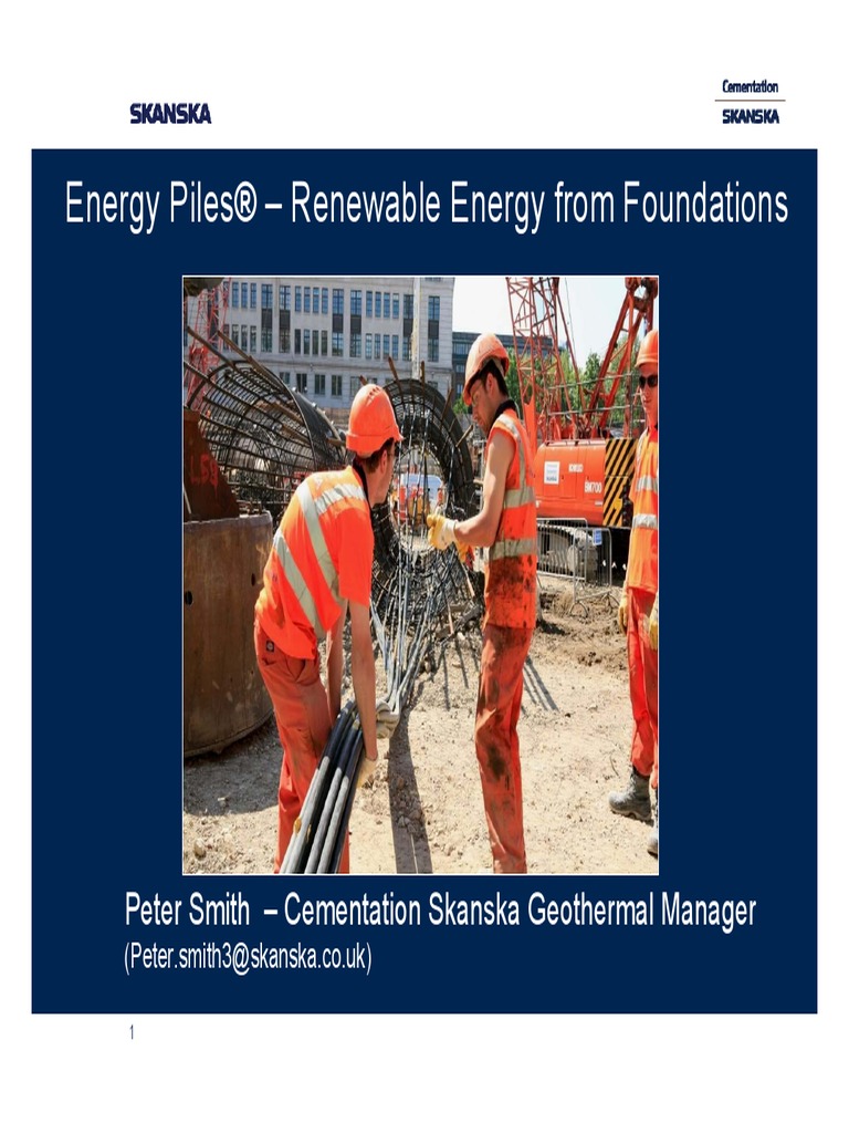 Energy Piles NIGG 2 | PDF | Deep Foundation | Geothermal Energy
