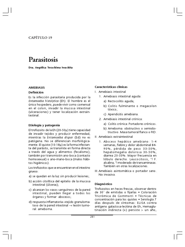 Cap19 Parasitosis | PDF | Diarrea | Inmunología