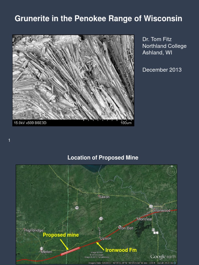 Grunerite in The Penokee Range of Wisconsin | PDF | Scanning Electron ...