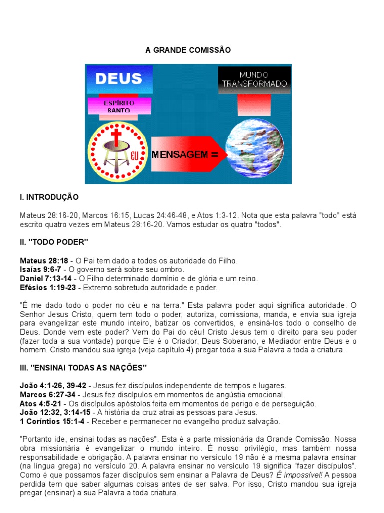 A GRANDE COMISSÃO | Batismo | Jesus