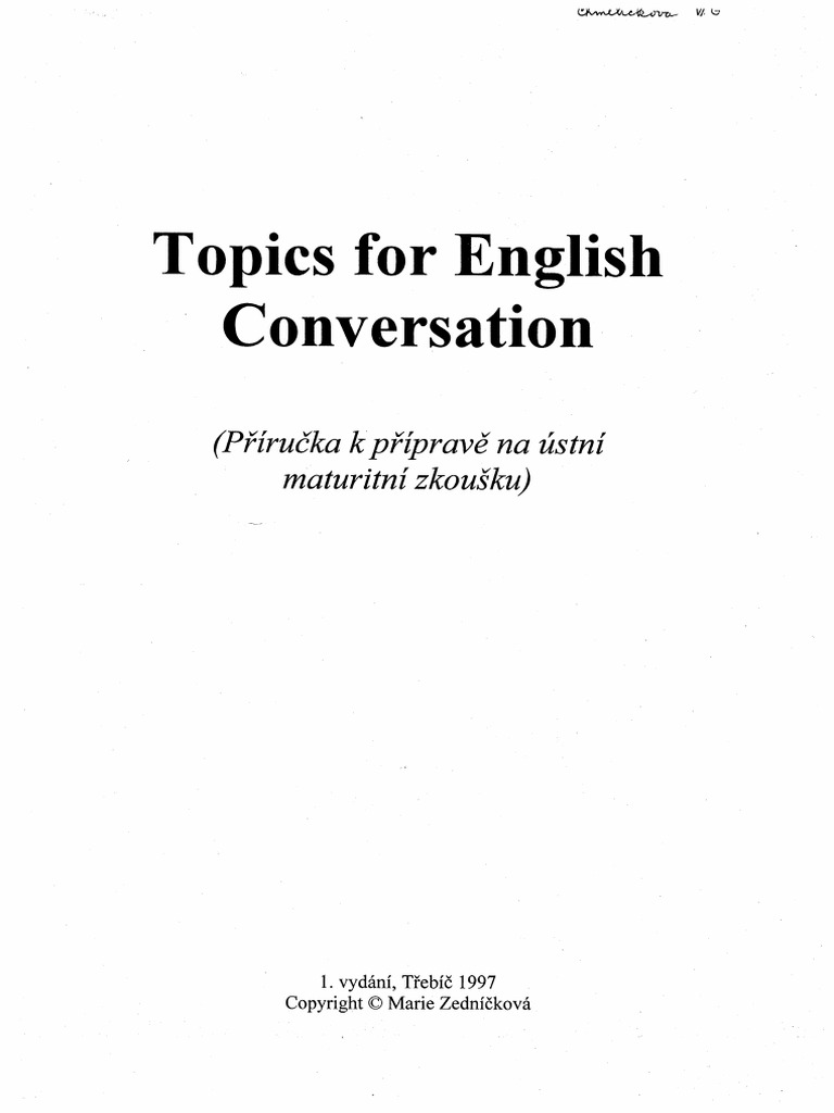 Topics For English Conversation | PDF