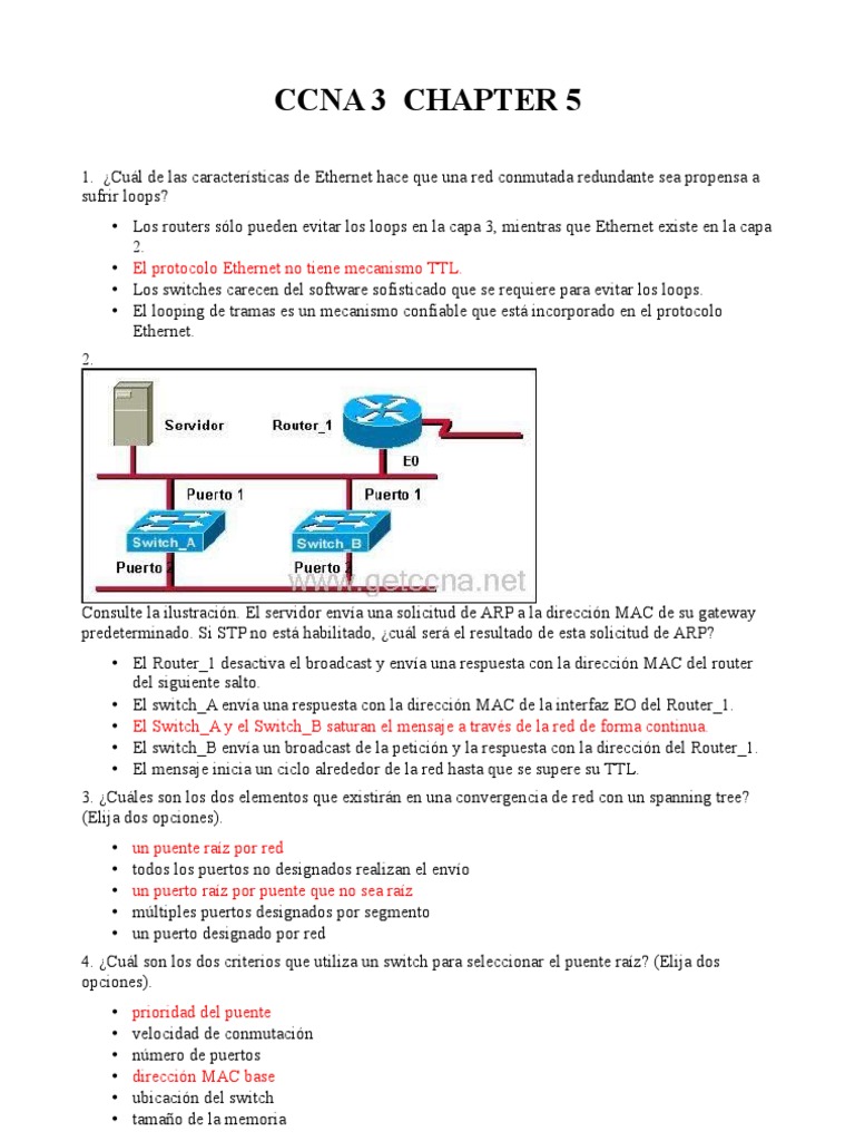 Exam 5 Cisco Ccna 3 | PDF | Protocolos de comunicaciones | Estándares ...