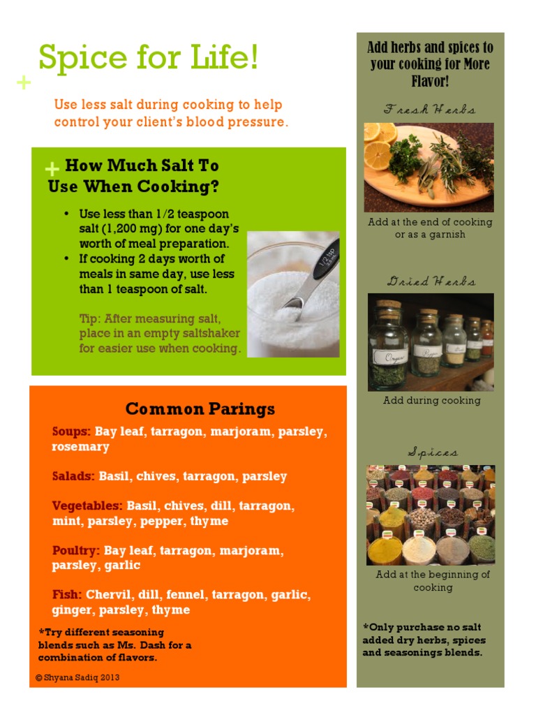 Optimize Flavor with Herbs & Spices | PDF | Cooking, Food & Wine | Home ...