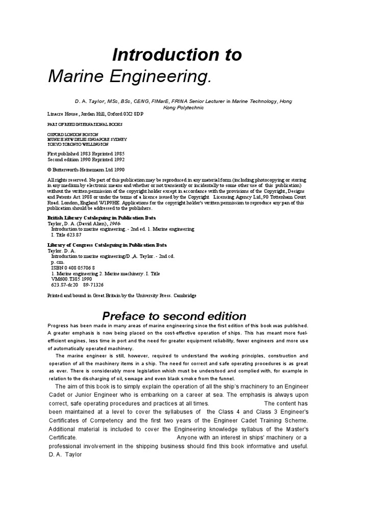 Marine Engineering Part1 | PDF | Internal Combustion Engine | Piston