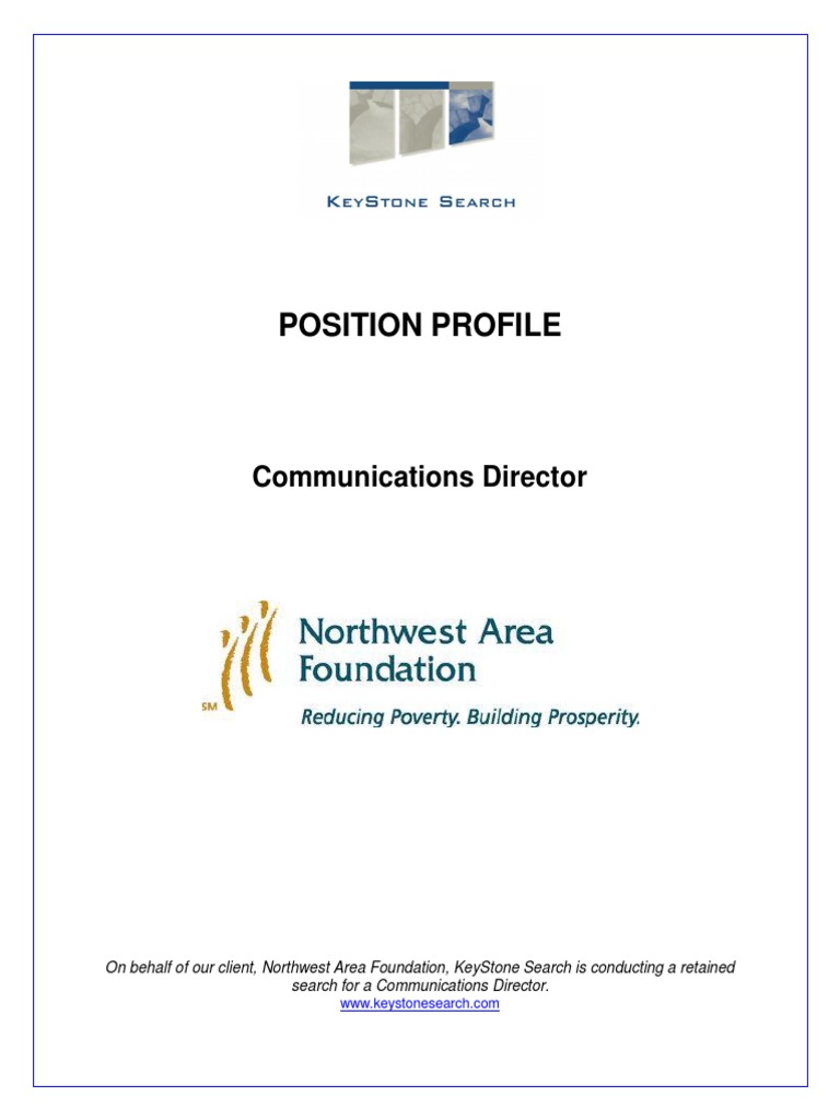 POSITION PROFILE-Communications Director | PDF | Community | Strategic ...