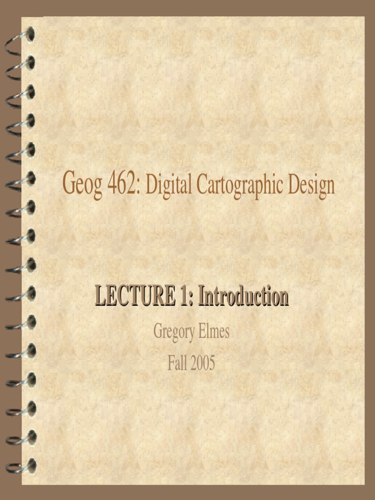Digital Cartographic Design Lecture 1 Introduction | PDF | Cartography ...