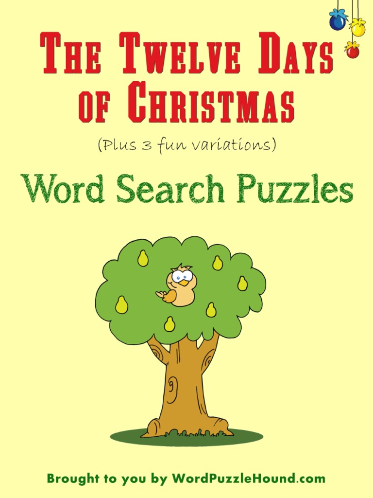 12 Days of Christmas Word Search Puzzles | Word Search | Seasonal ...