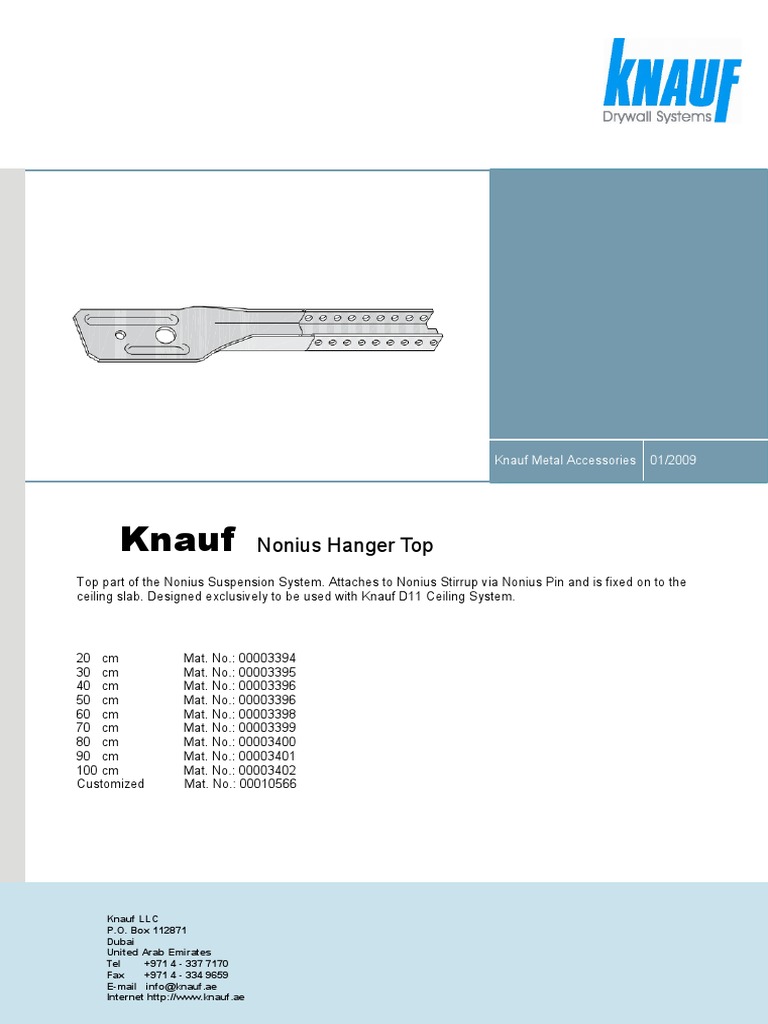 Knauf Nonius Top | PDF