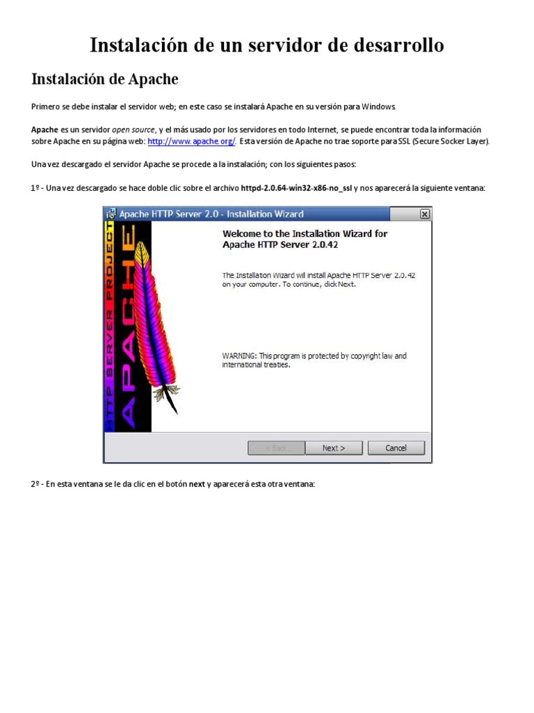 Instalación de Un Servidor de Desarrollo | PDF | Servidor web | Internet y web