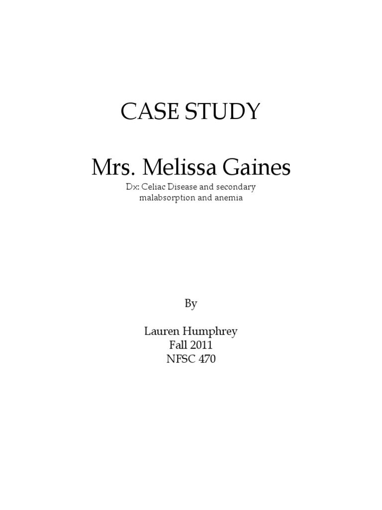 Celiac Disease Case Study Analysis | PDF | Coeliac Disease | Gluten