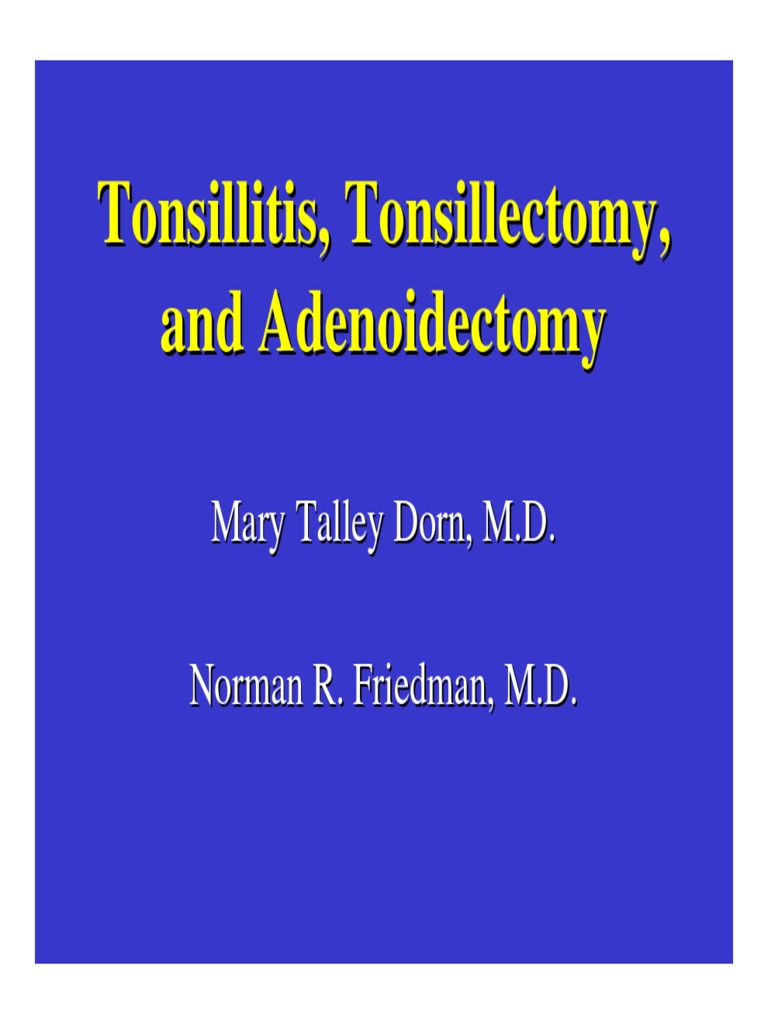 Tonsillectomy | Streptococcus | Bleeding