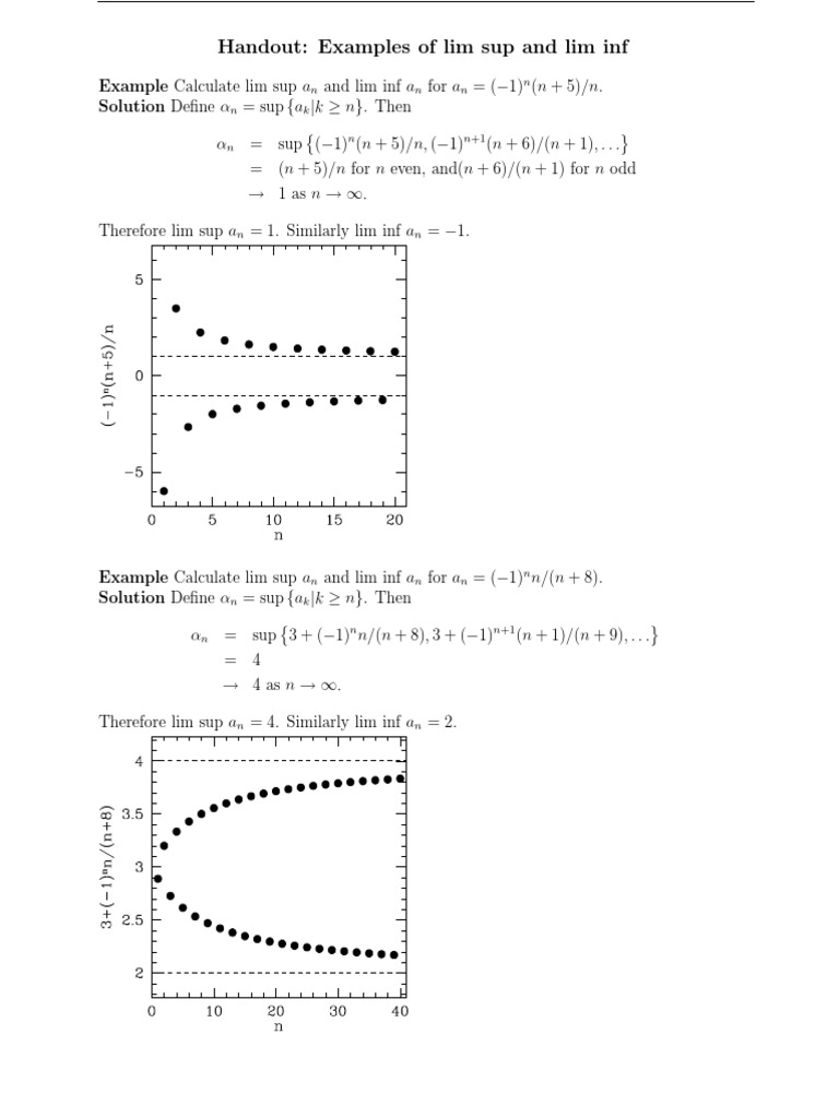 Lim Sup and Lim Inf | PDF | Science & Mathematics