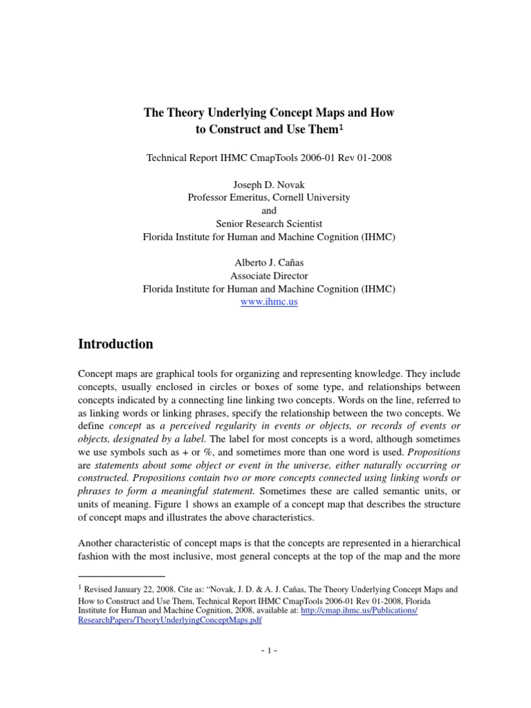 Theory Underlying Concept Maps | PDF
