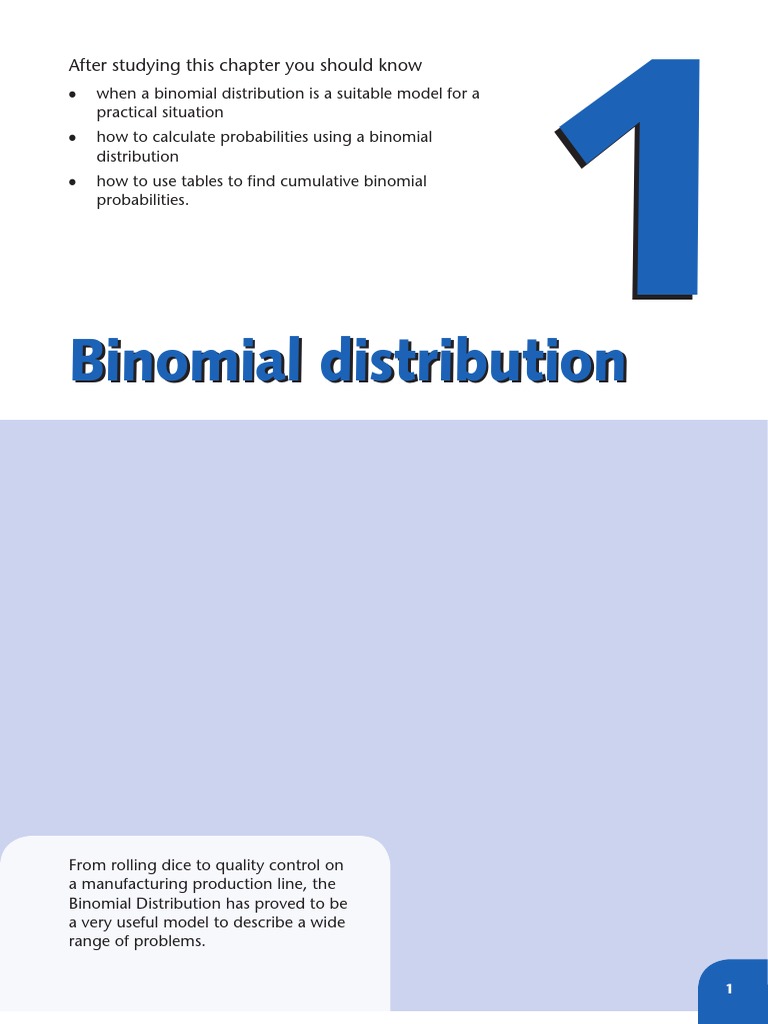 Binomial Distribution Guide | PDF | Probability Distribution | Variance