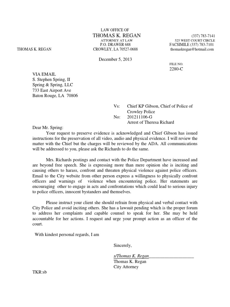 Evidence Preservation Request Letter | PDF | Law