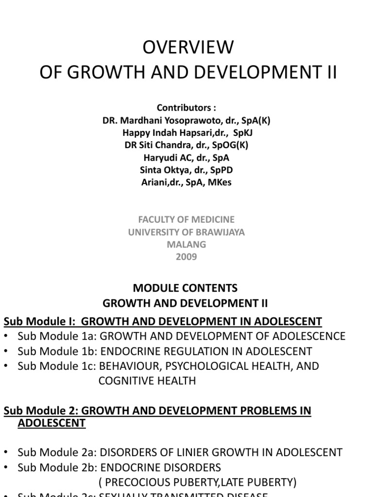 Of Growth and Development Ii | PDF | Anxiety Disorder | Adolescence