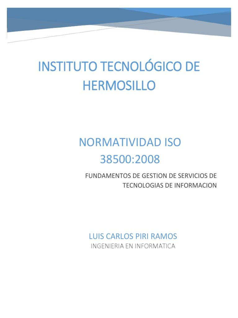 Iso 38500 | PDF | Science | Tecnología (general)