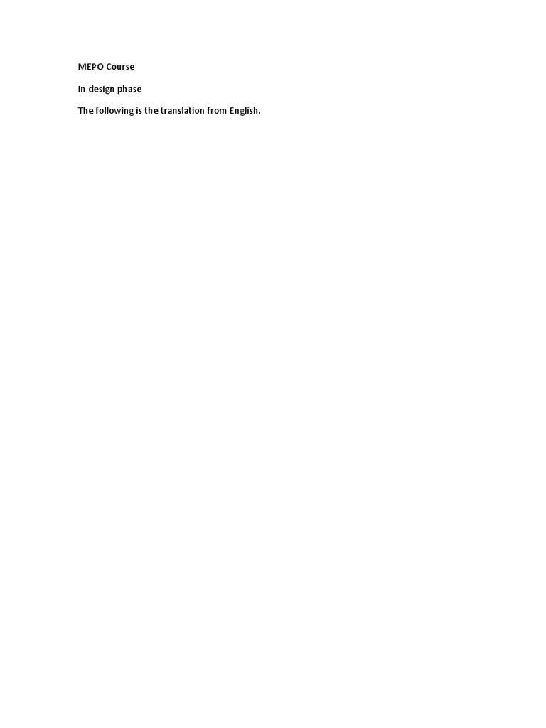 MEPO Course Design Phase Overview | PDF | Computers