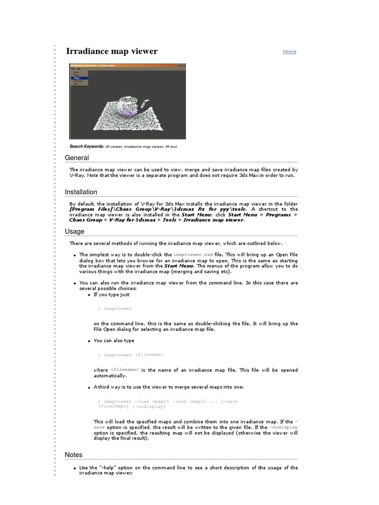 Irradiance Map Viewer | PDF | Teaching Methods & Materials