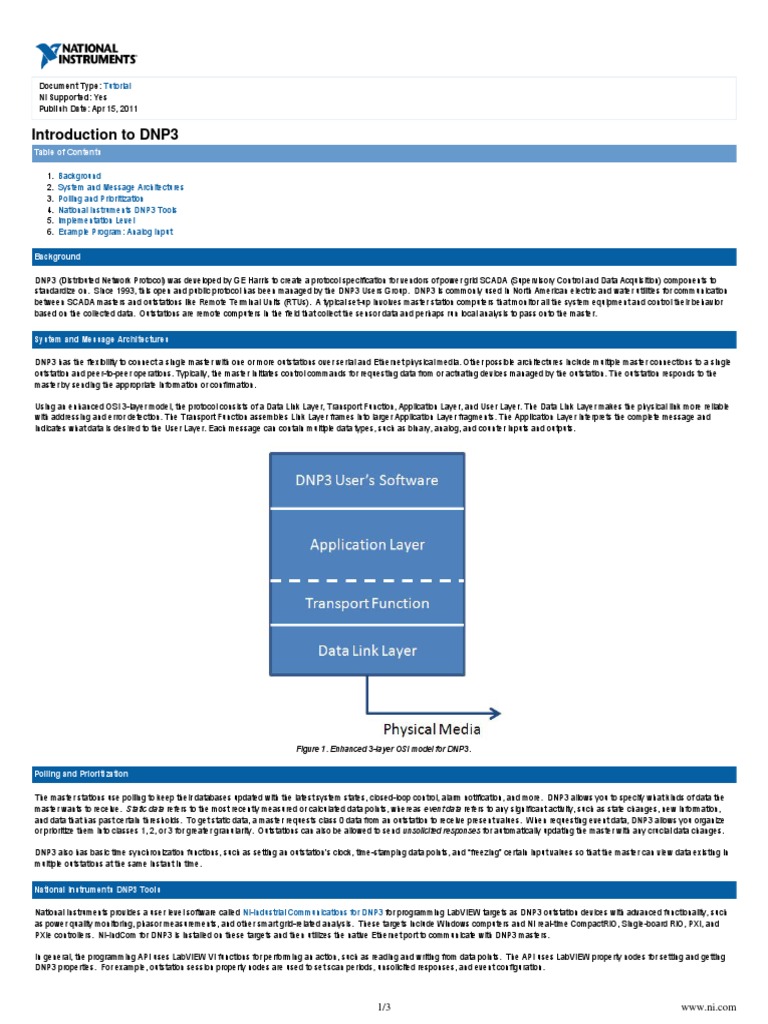 Introduction To DNP3: Tutorial | PDF | Scada | Communications Protocols