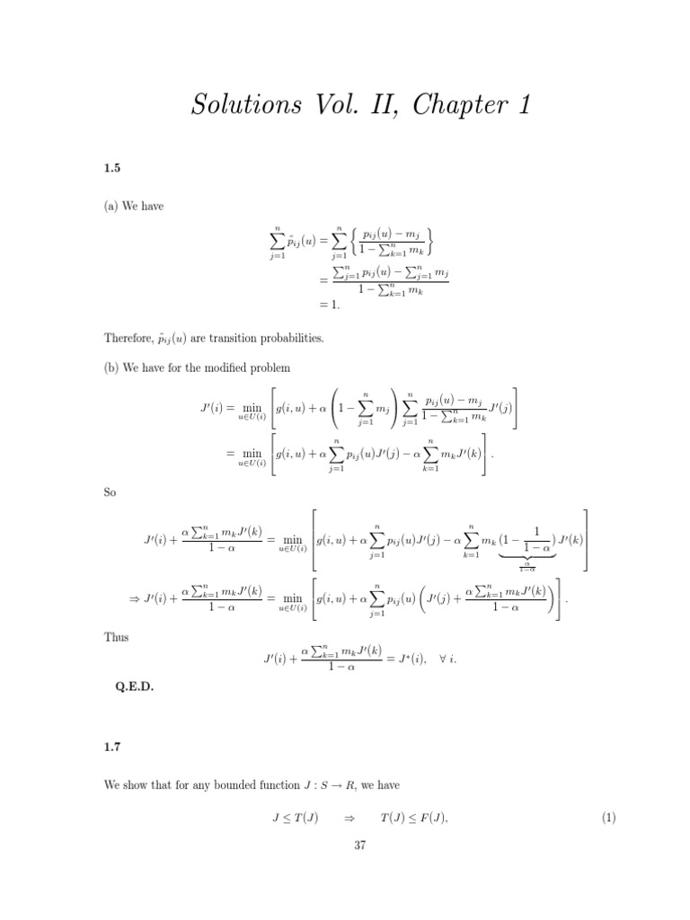 Bertsekas) Dynamic Programming and Optimal Control - Solutions Vol 2 ...