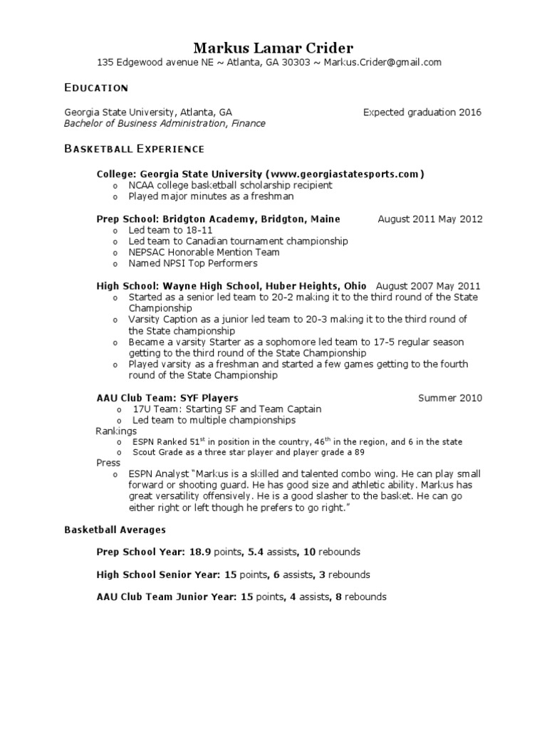 Markus Crider Resume Final | PDF
