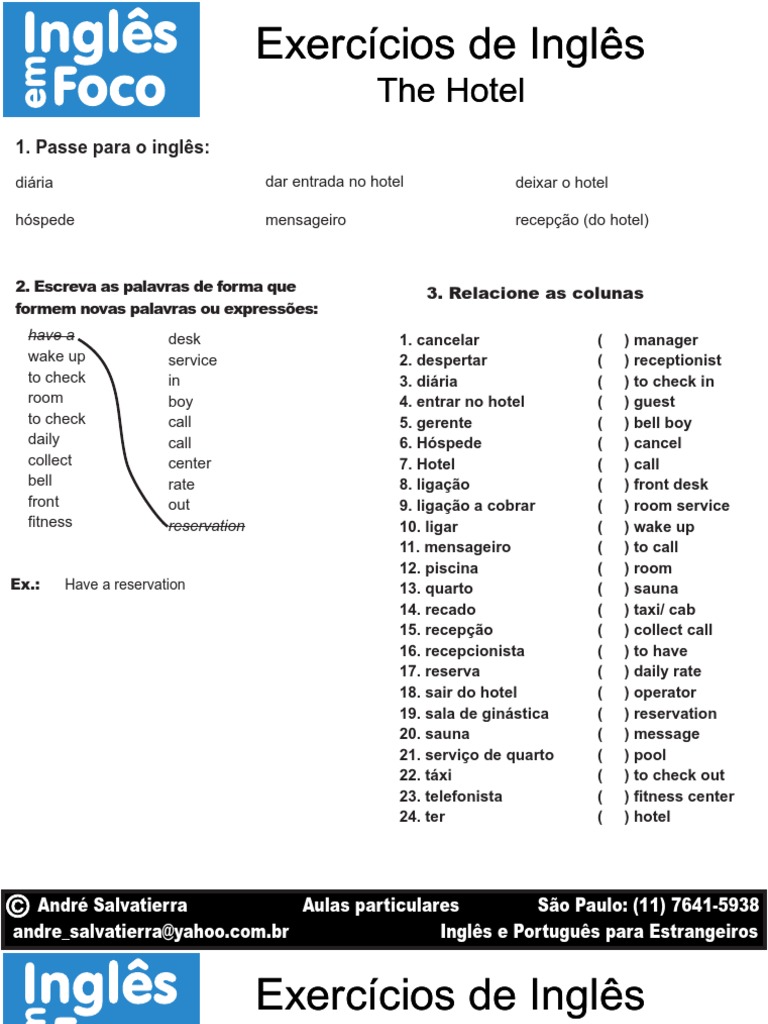 Hotel Vocabulario | Business