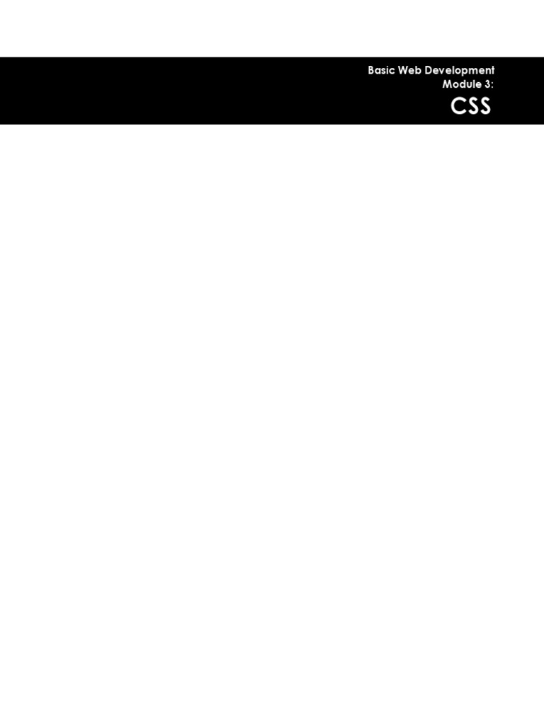 Basic Web Development | PDF | Cascading Style Sheets | Html Element