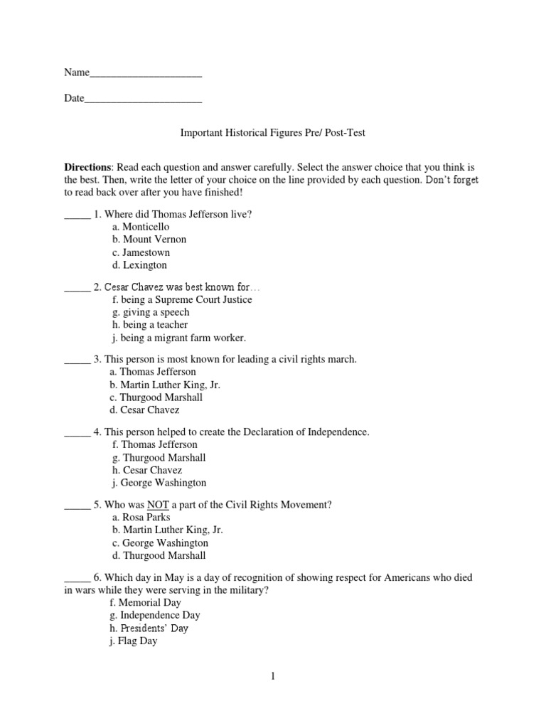 Directions: Read Each Question and Answer Carefully. Select The Answer ...