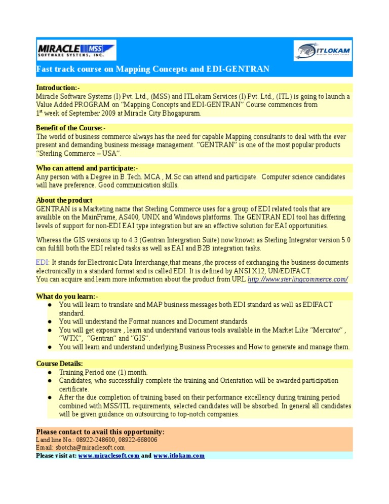 EDI&Gentran Course | PDF | Electronic Data Interchange | Information ...