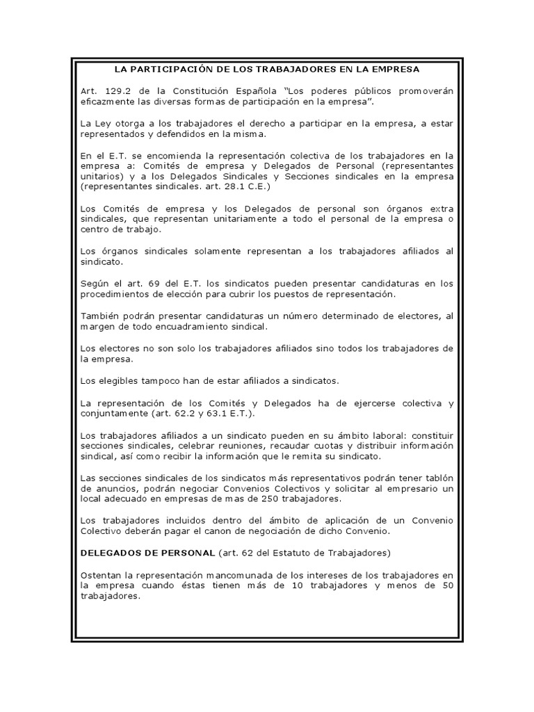 PARTICIPACION | PDF | Bloqueo (industria) | Sindicato