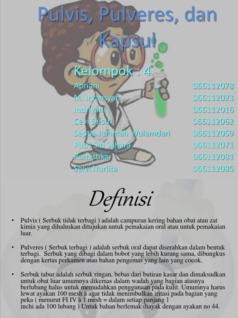 Pulvis, Pulveres, Dan Kapsul2