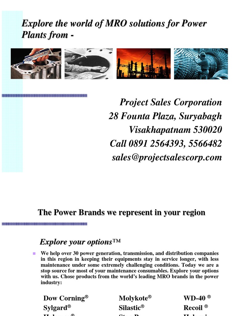 MRO Solutions For Power Plants | PDF | Silicone | Insulator (Electricity)