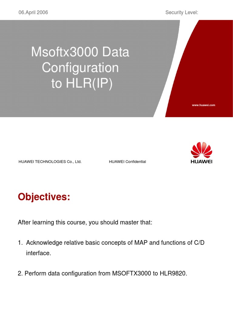 MSOFTX3000 to HLR Configuration Guide | PDF | Computer Network ...