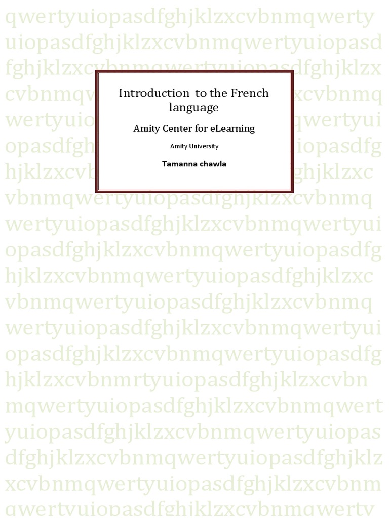 Introduction To French Language and CUlture | PDF | Grammatical Gender ...