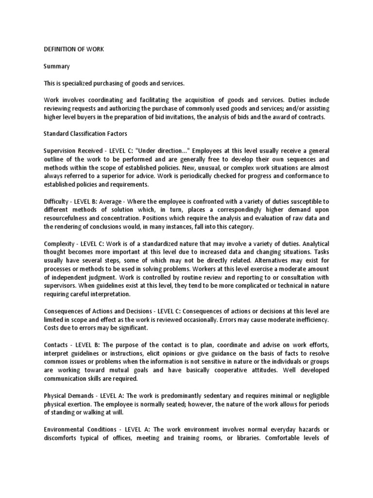 Definition of Work Sal | PDF | Business | Business (General)