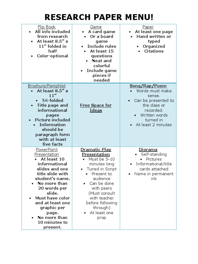 Creative Research Project Guidelines | PDF | Language Arts & Discipline ...