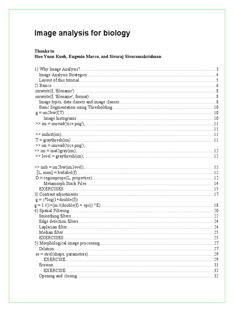 MATLAB Image Analysis 2011 | PDF | File Format | Signal Processing