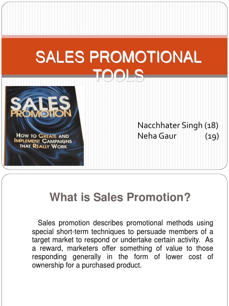 Sales Promotion Tools and Techniques | PDF | Coupon | Promotion (Marketing)