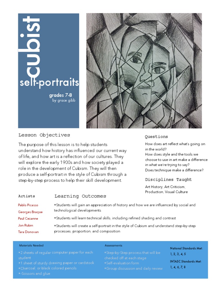 Cubist Self-Portrait Lesson Plan | PDF