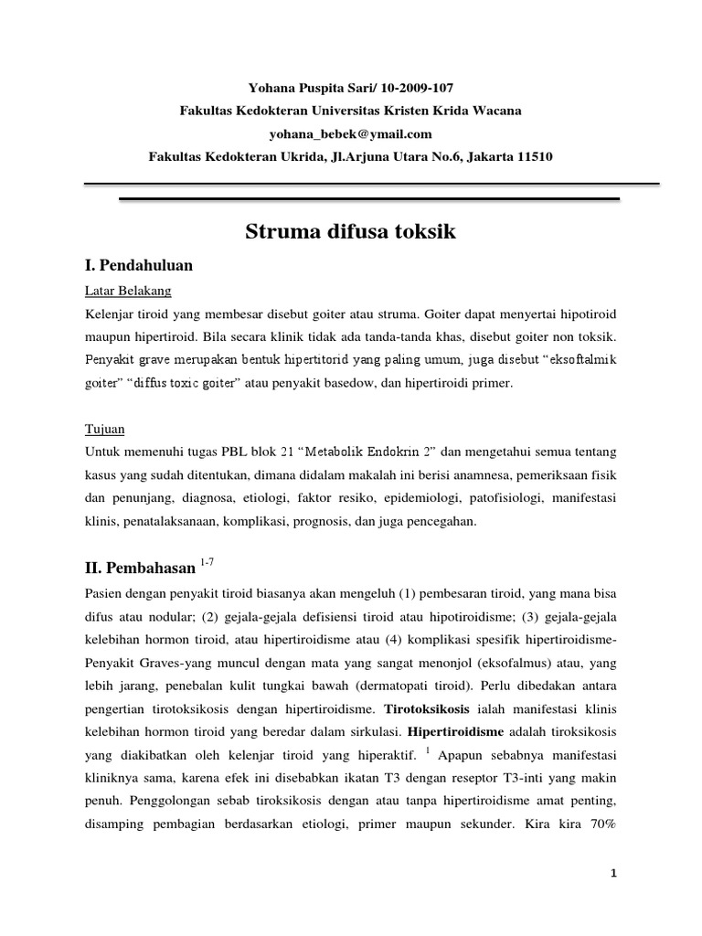 PBL 21 Struma Difusa Toksik | PDF