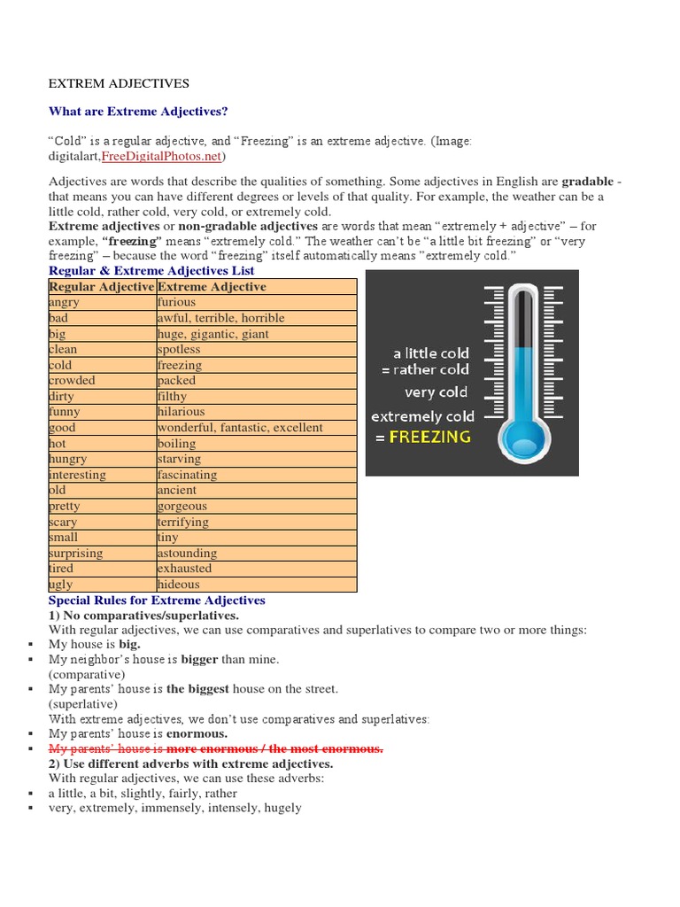 Extrem Adjectives | PDF | Adjective | Linguistics