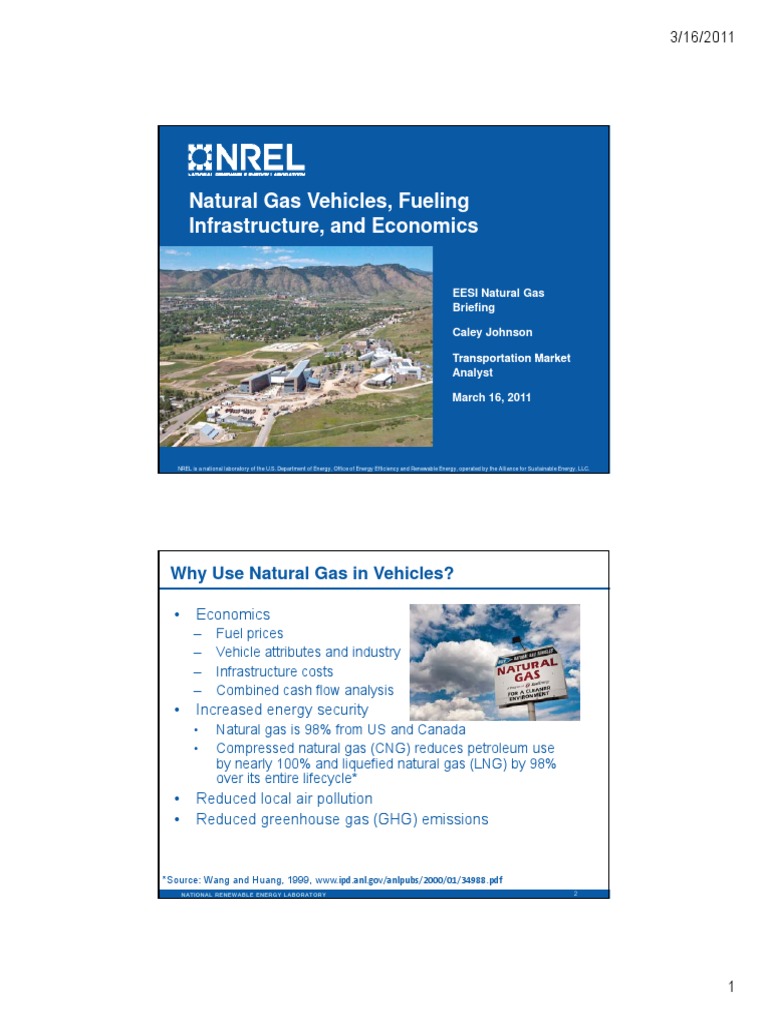 Natural Gas Vehicles, Fueling Infrastructure, & Economics | PDF ...