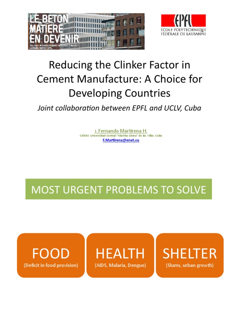 Reducing Clinker Factor in Cement Production | PDF | Cement | Concrete