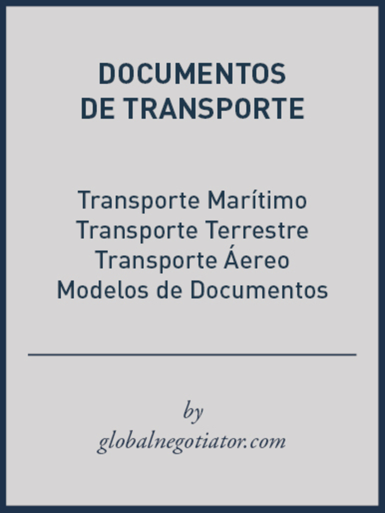 Documentos Transporte Internacional | PDF | Guía de carga | Factura