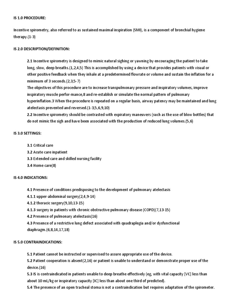 Incentive Spirometry | PDF | Lung | Medical Treatments